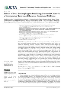 Effects of Data Resampling on Predicting Customer Churn via a Comparative Tree-based Random ...